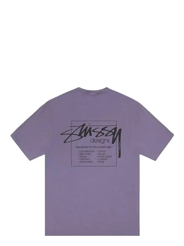 StÜssy Modern Age Pigment Dyed Tee Shirt - Grape