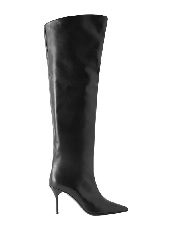 Staud Sebastian Leather Over-the-knee Boots - Black