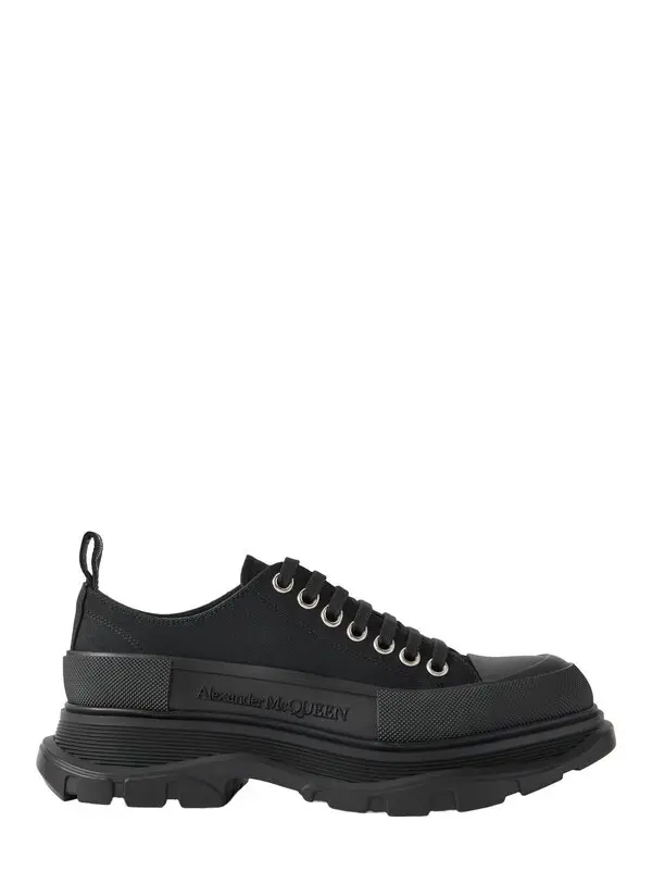 Alexander McQueen Tread Slick Canvas Sneakers - Black