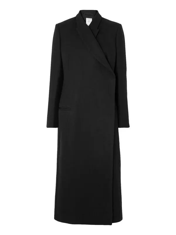 Calvin Klein Freya Wool And Silk-blend Coat - Black