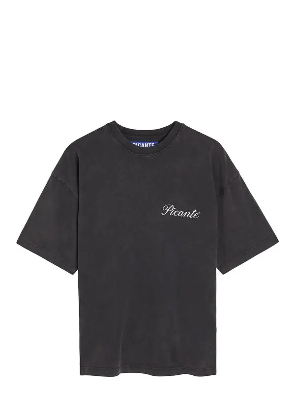 PICANTE Tailor Logo-print Cotton T-shirt - Black