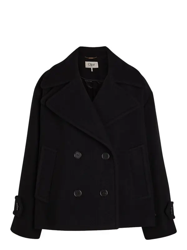 Chloé Double-breasted Wool-blend Jacket - Black