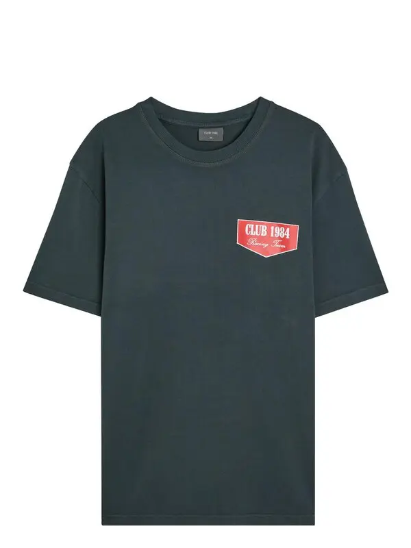 CLUB 1984 Racing Printed Cotton T-shirt - Grey