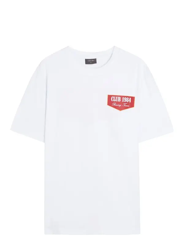 CLUB 1984 Racing Printed Cotton T-shirt - White