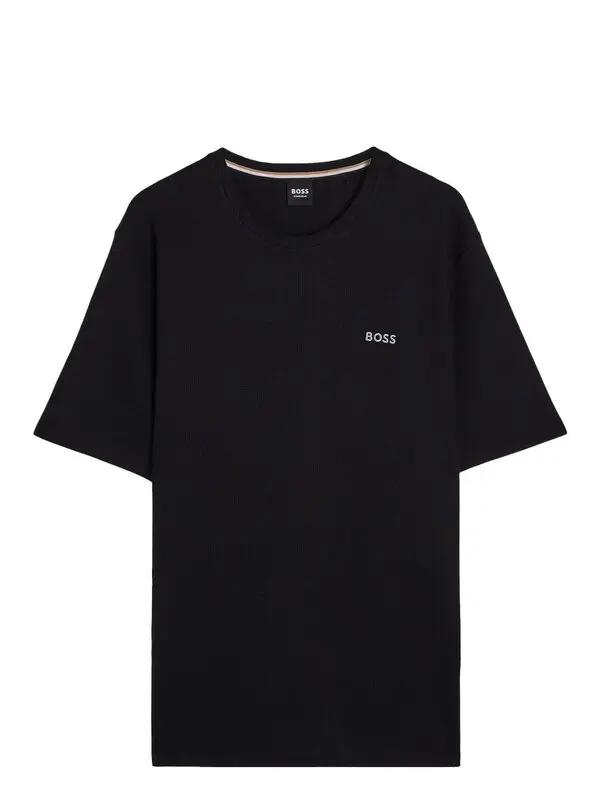 BOSS Waffle Cotton-blend T-shirt - Black