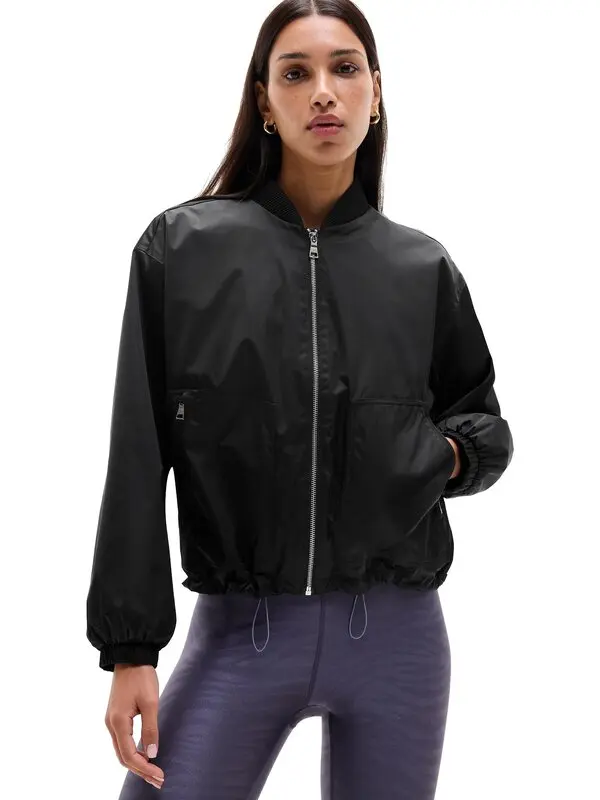 Athleta Sateen Jacket - Black