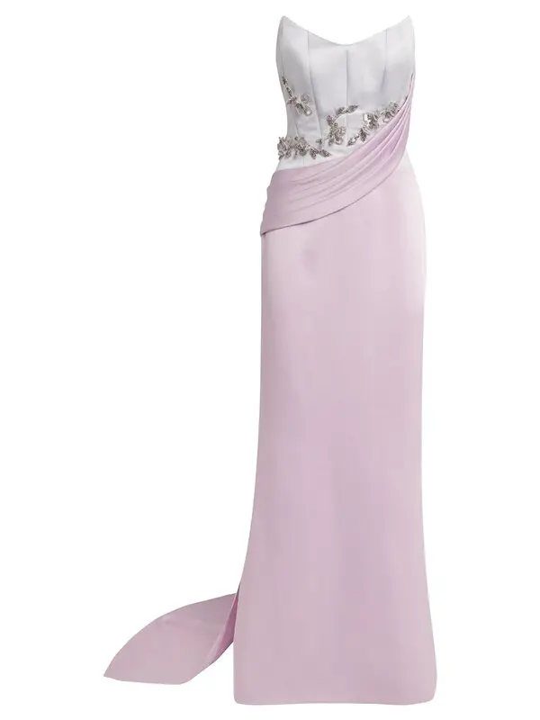 Sabina Bilenko Embellished Sacha Corset Gown - Pink