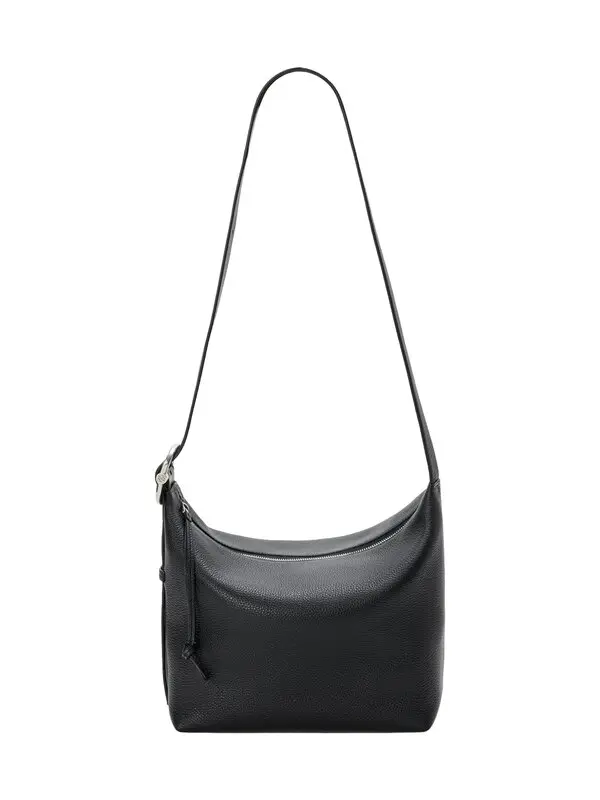 Loewe Leather Loop Shoulder Bag - Black