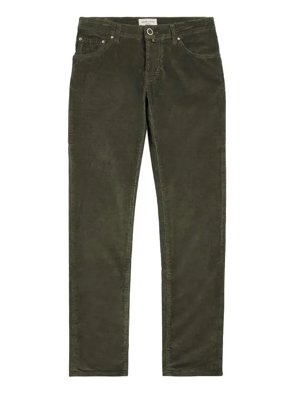 Jacob Cohen Corduroy Slim Trousers - Green