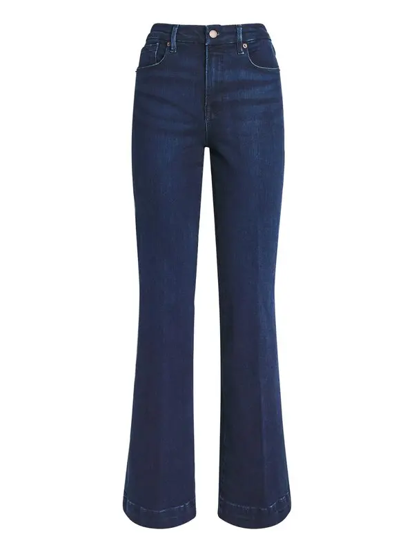 Good American Compression Mid-rise Flared Jeans - Blue