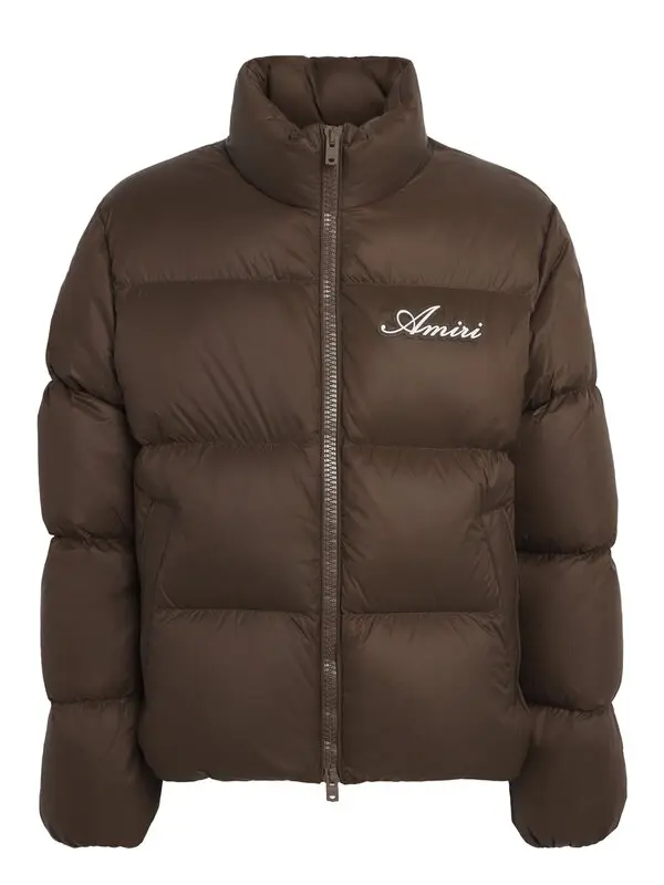 Amiri Down Bones Puffer Jacket - Brown