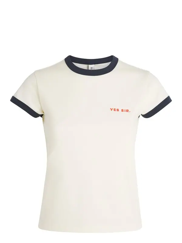 Sir The Label Cotton-blend Fitted T-shirt - Ivory