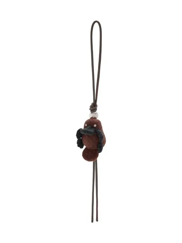Loewe Wool Platypus Bag Charm - Brown