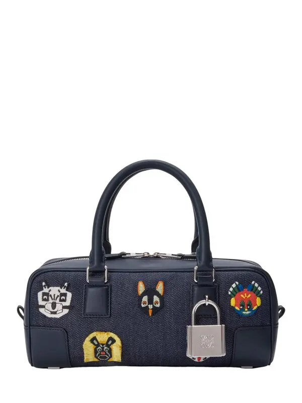 Loewe X Louis Wain Denim Amazona 23 Top Handle Bag - Blue