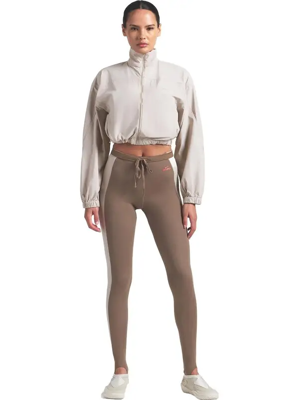 SKIMS Woven Nylon Cropped Jacket - Stone