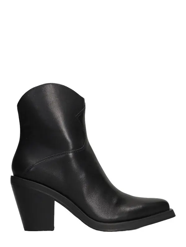 Ash Judy Texan Ankle Boots - Black