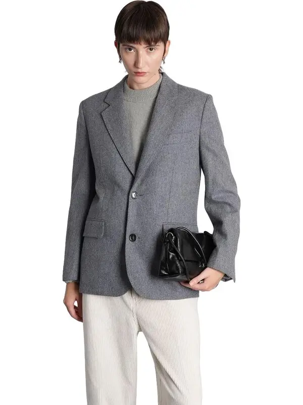 Ami Single-breasted Blazer - Grey
