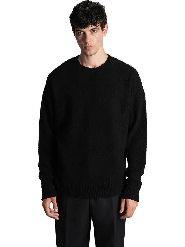 ROBERTO COLLINA Ribbed Merino Wool Knitwear - Black