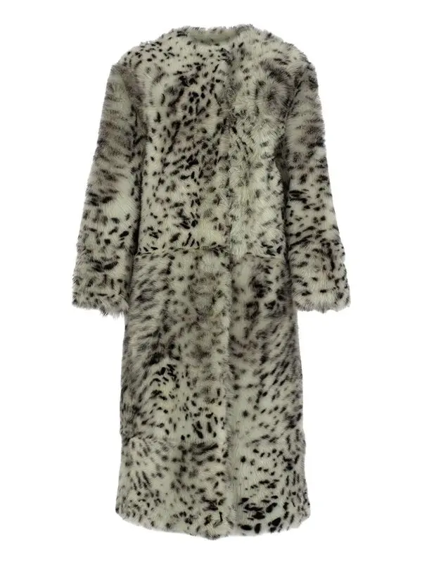 Zeynep Arçay X Camille Charriã¨re Dalmatian Shearling Coat - Black & White