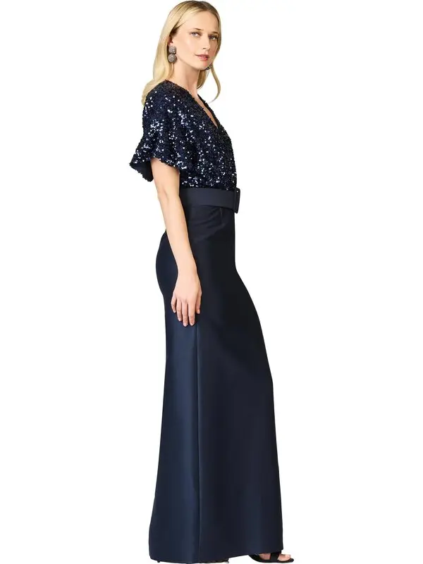 Sachin & Babi Marlene Sequin Embellished Gown - Midnight
