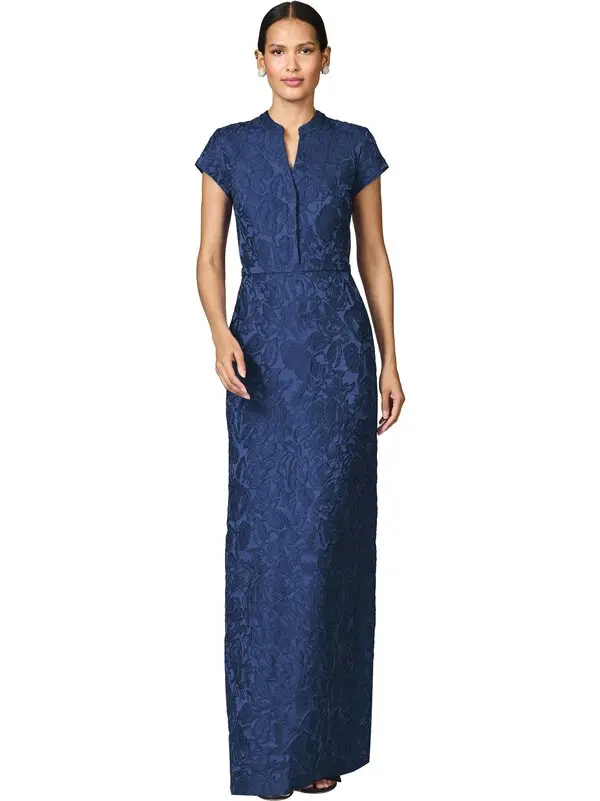Sachin & Babi Justine Cloque Gown - Midnight