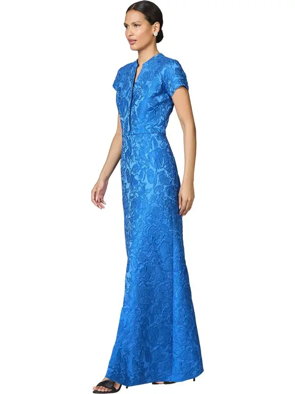 Sachin & Babi Cloque Justine Gown - Moonbeam
