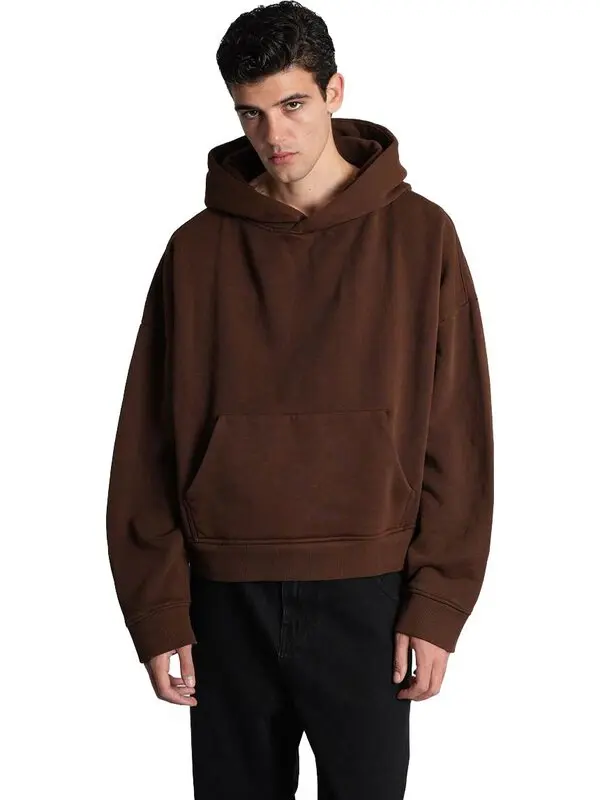 ENTIRE STUDIOS Hooded Cotton Sweatshirt - Brown