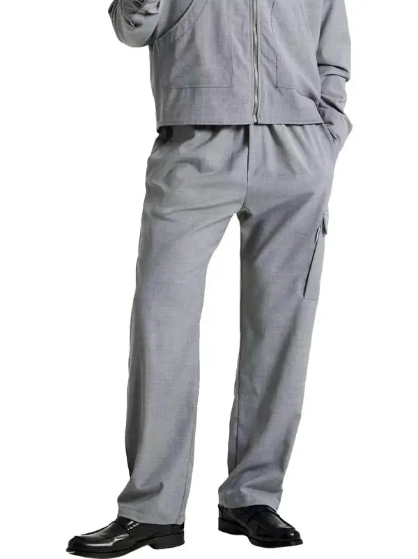 FAMILY FIRST Mélange-effect Trousers - Grey