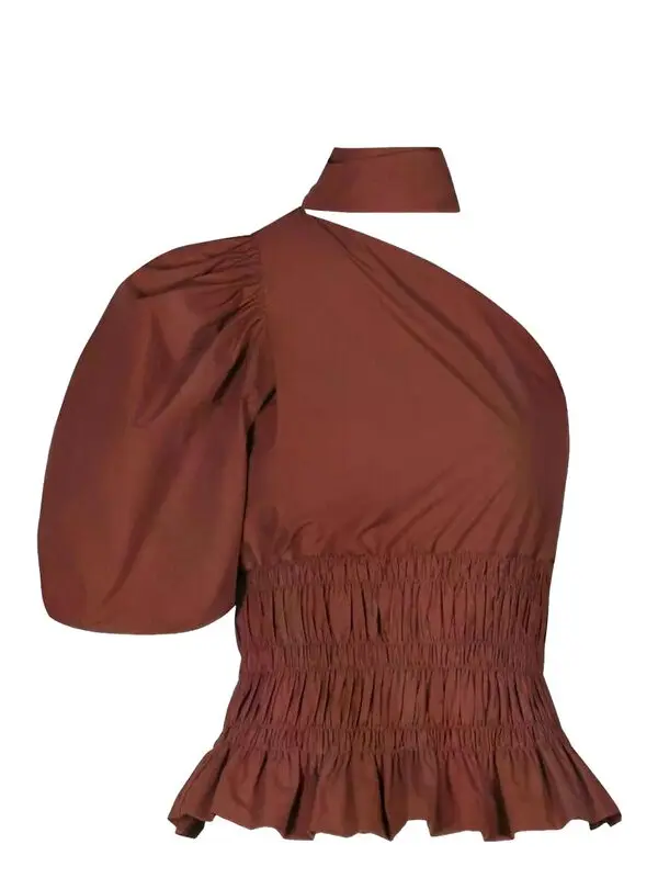 Johanna Ortiz Ritmo Loco Ruffled Top - Brown