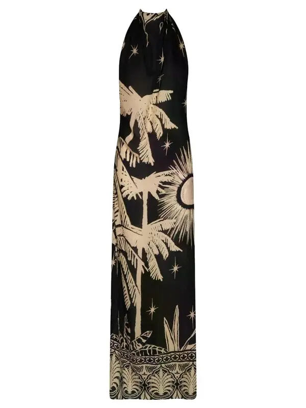 Johanna Ortiz Printed Maxi Dress - Black