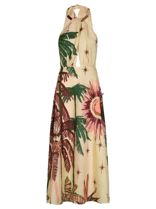 Johanna Ortiz Floral Maxi Dress - Neutrals
