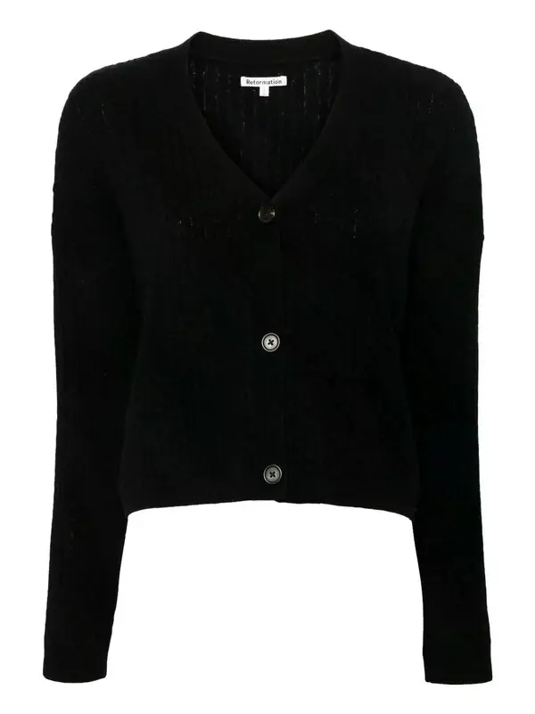 REFORMATION Justa Cardigan - Black