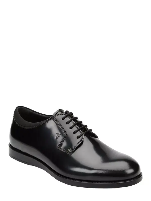 TOD'S Leather Derby Shoes - Black