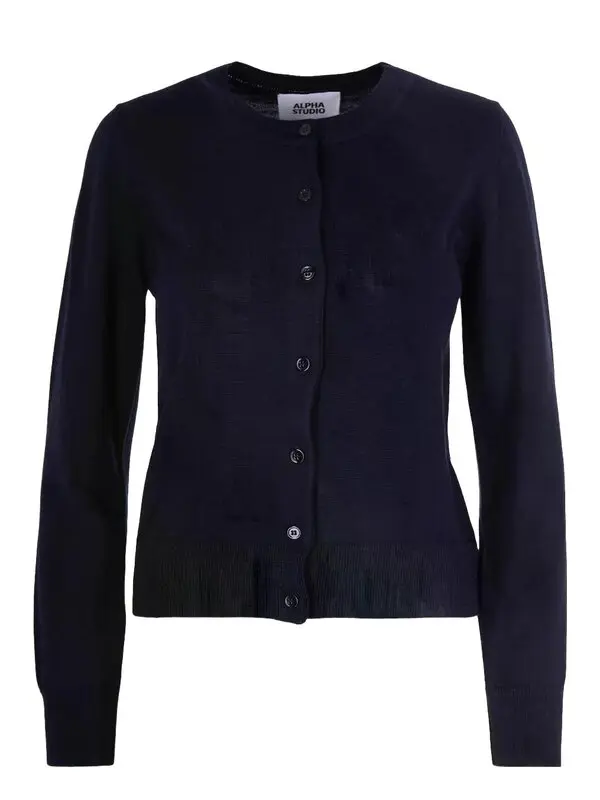 Alpha Studio Buttoned Cardigan - Blue