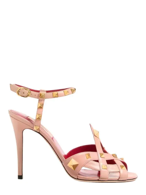 Valentino Garavani Studded Kidskin Sandals - Pink
