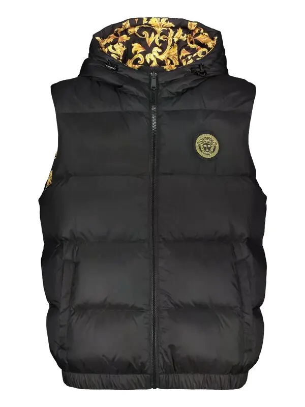 Versace Reversible Logo-patch Gilet - Black