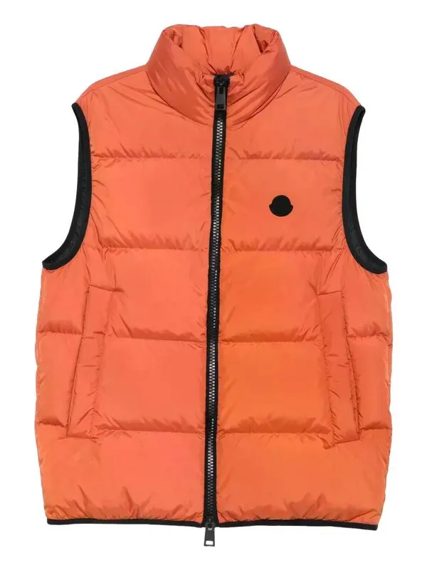 Moncler Quilted Zip-front Vest - Orange