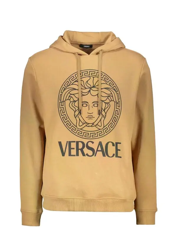 Versace Logo-print Hoodie - Neutrals