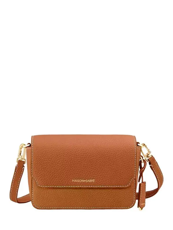 MAISON DE SABRE Mini Flap Leather Shoulder Bag - Brown