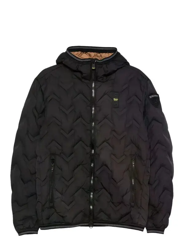 BLAUER. Quilted Hooded Jacket - Black