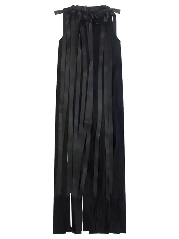 Simone Rocha Unbounded Ribbon Detail Maxi Dress - Black