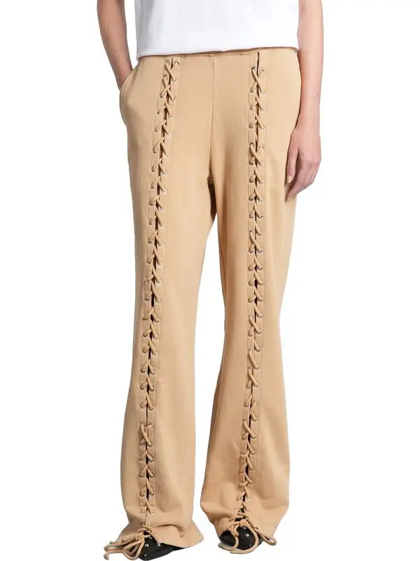 Remain Birger Christensen Cotton Pants With Lace Detailing - Brown
