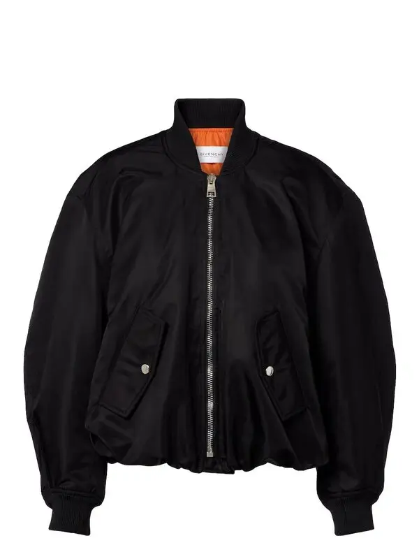 Givenchy Cropped Bomber Jacket - Black