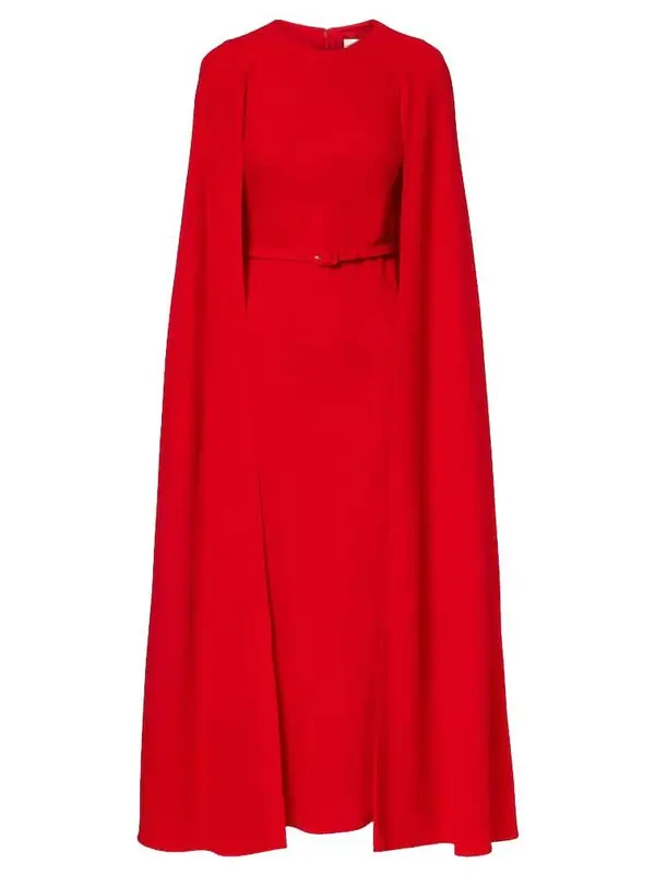 Roland Mouret Caped Cady Gown - Red