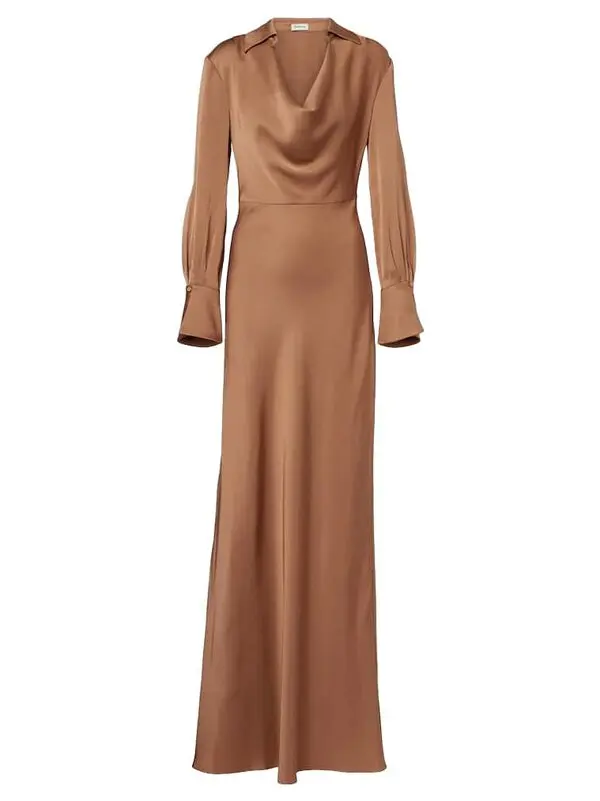 Simkhai Adelle Draped Gown - Brown