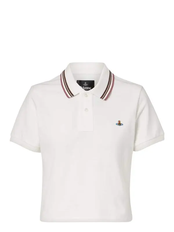 VIVIENNE WESTWOOD Mini Classic Cotton Piqué Polo Shirt - White