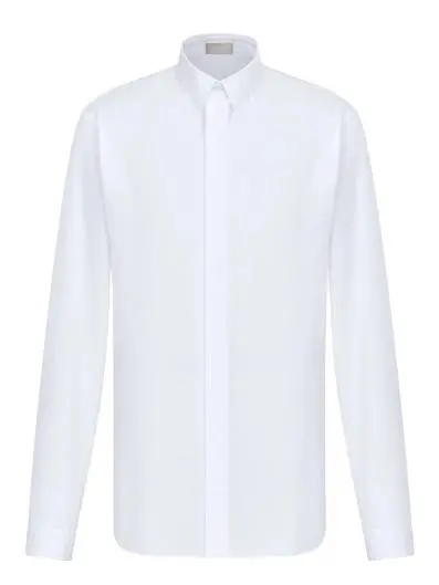Dior Bee Embroidery Shirt - White Striped