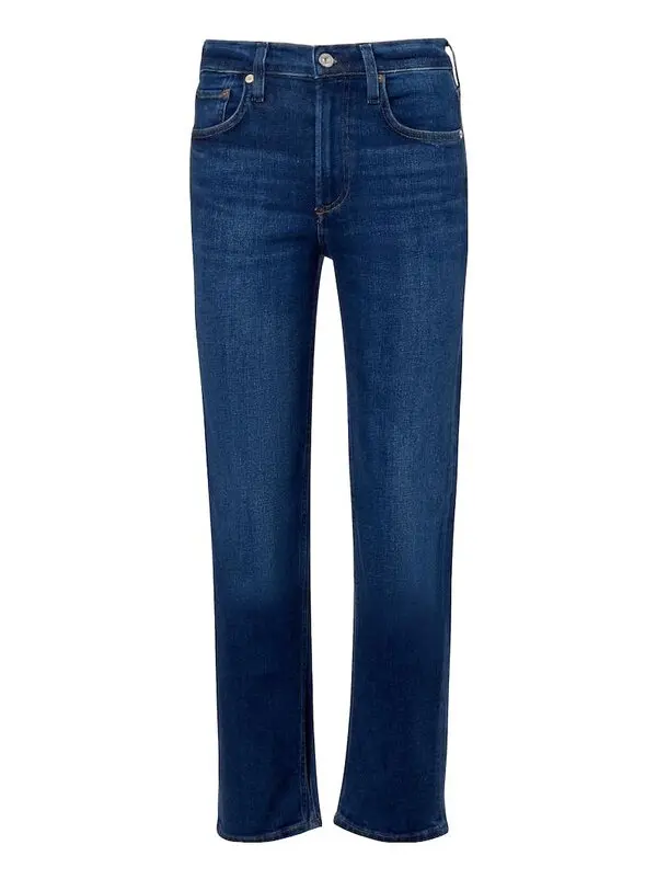 Citizens Of Humanity Delfina Low-rise Straight-leg Jeans - Blue