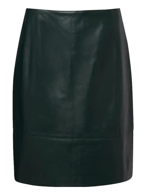 Vince Leather Pencil Skirt - Green