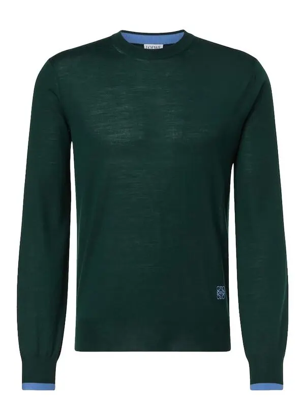 Loewe Anagram Wool Sweater - Green